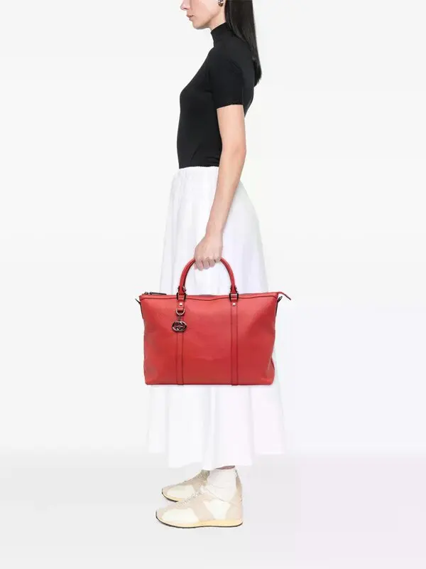 Gucci Leather Gg Charm Satchel