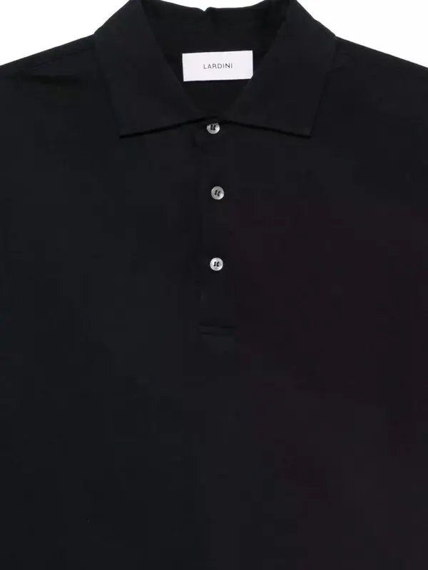 LARDINI Buttoned Polo Shirt - Blue