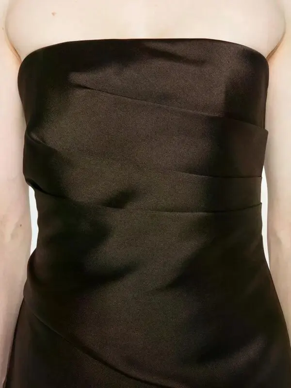 Solace London Alia Strapless Maxi Dress - Brown