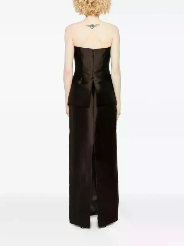 Solace London Lucille Strapless Peplum Maxi Dress