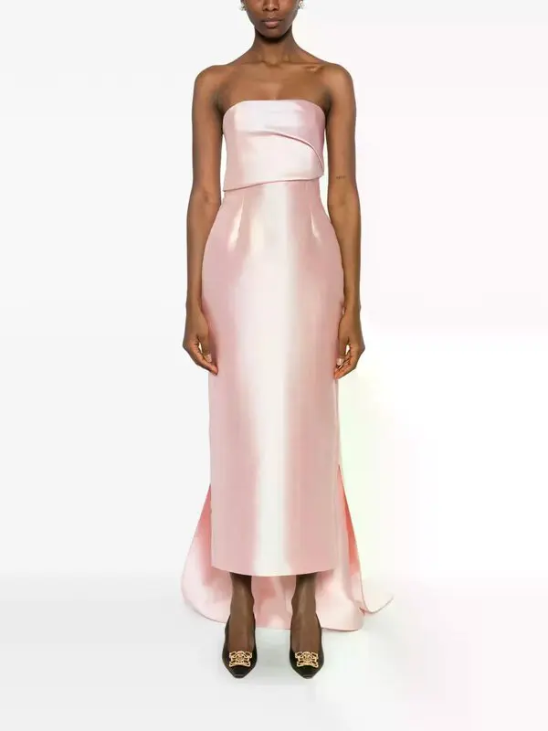 Solace London Kiki Strapless Midi Dress - Pink