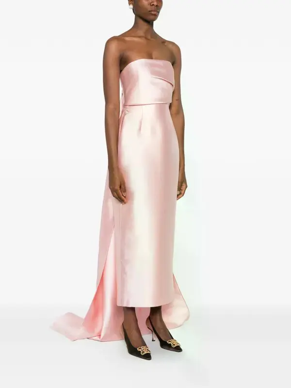 Solace London Kiki Strapless Midi Dress - Pink