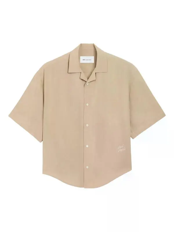 AMI Paris Embroidered Short-sleeve Shirt