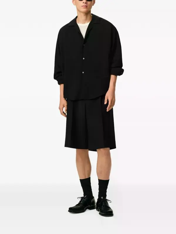 AMI Paris Boxy Embroidered Shirt - Black