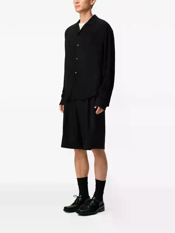 AMI Paris Boxy Embroidered Shirt - Black