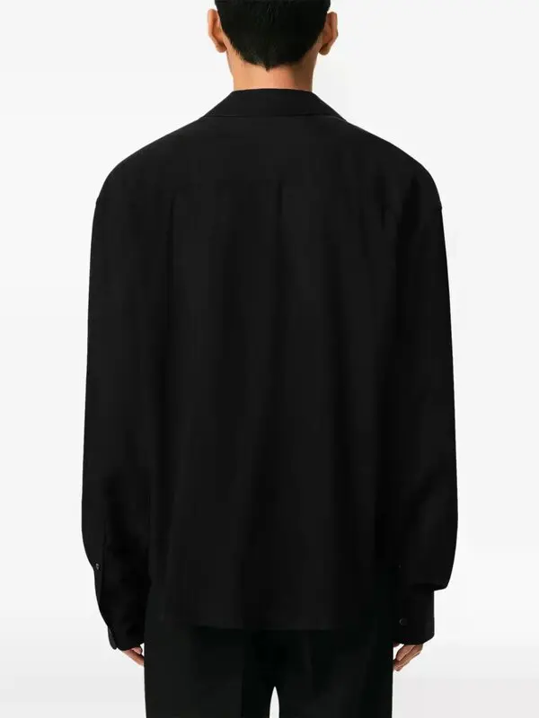AMI Paris Boxy Embroidered Shirt - Black