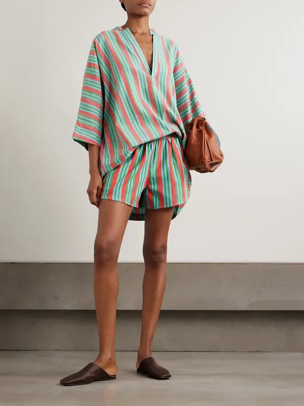 MARRAKSHI LIFE Striped Cotton Shorts