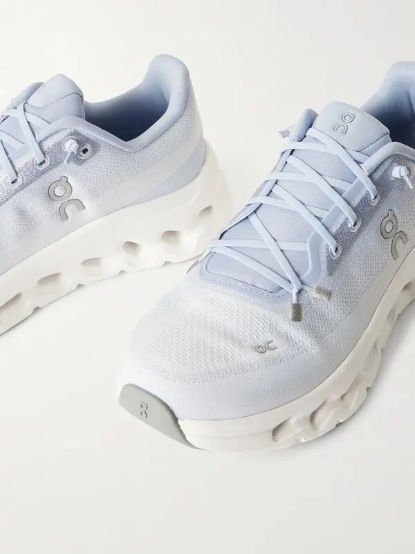 On Cloudtilt Stretch Recycled-knit Sneakers - Blue
