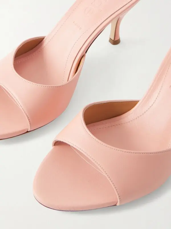 AeydĒ Samia Leather Mules - Pink