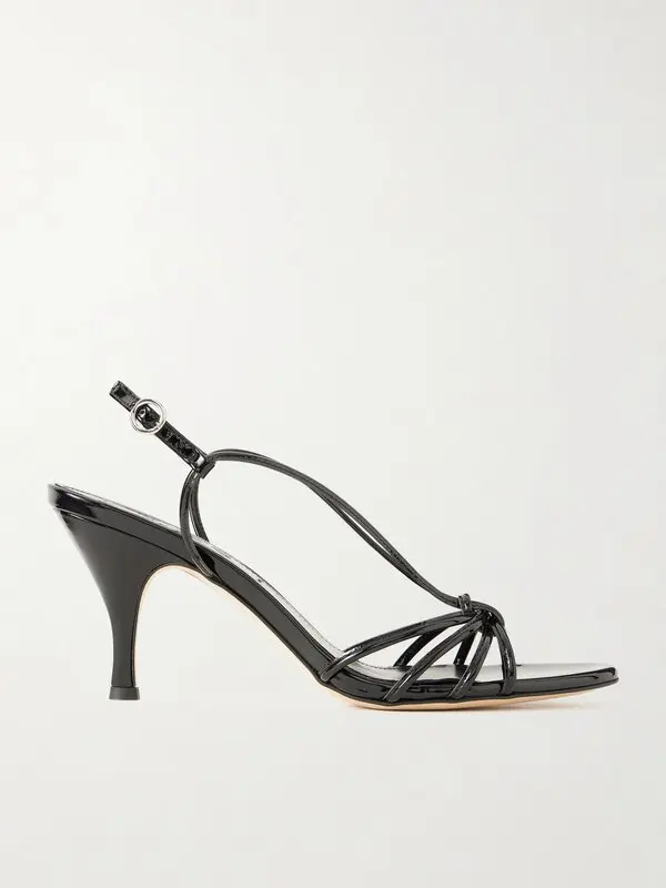 AeydĒ Solange Patent-leather Sandals - Black