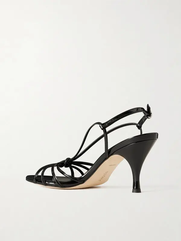 AeydĒ Solange Patent-leather Sandals - Black