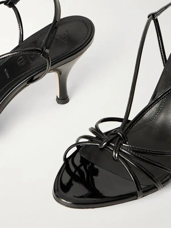 AeydĒ Solange Patent-leather Sandals - Black