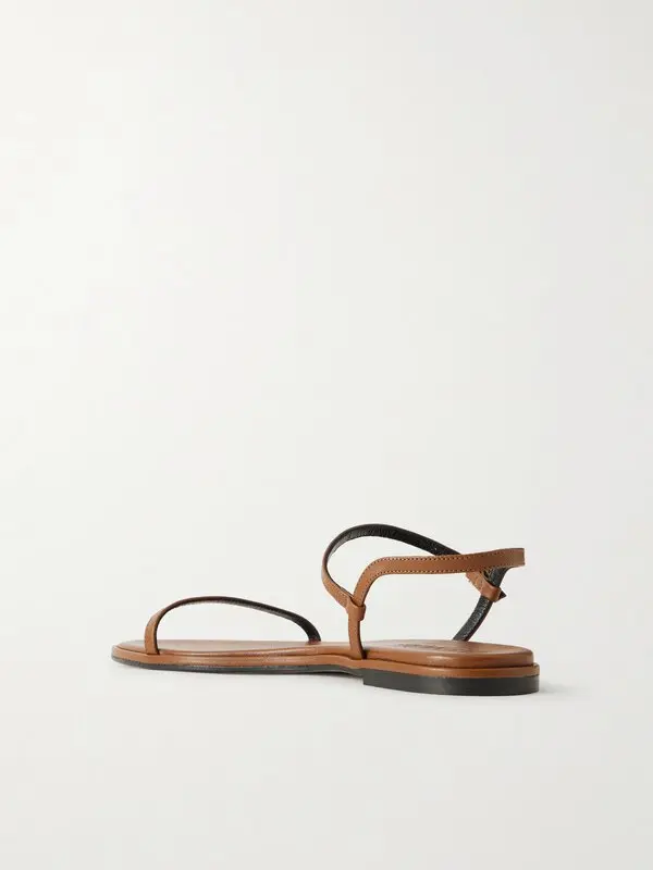 AeydĒ Nettie Leather Slingback Sandals - Brown