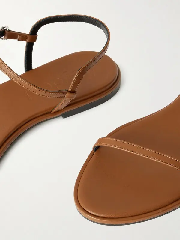 AeydĒ Nettie Leather Slingback Sandals - Brown
