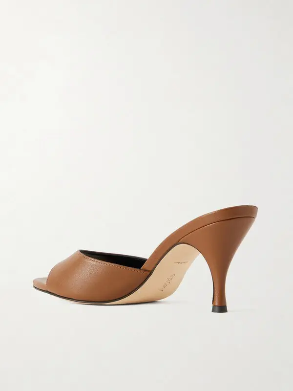 AeydĒ Samia Leather Mules - Brown