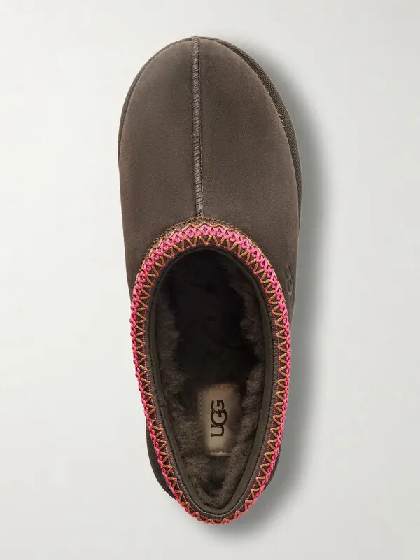UGG Tasman Ii Shearling-lined Suede Slippers - Gray