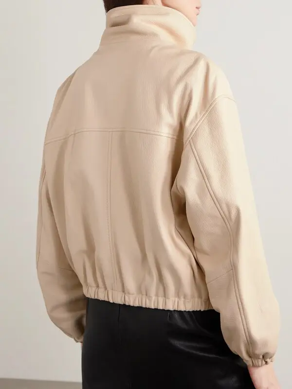 Nour Hammour Pia Textured-leather Jacket