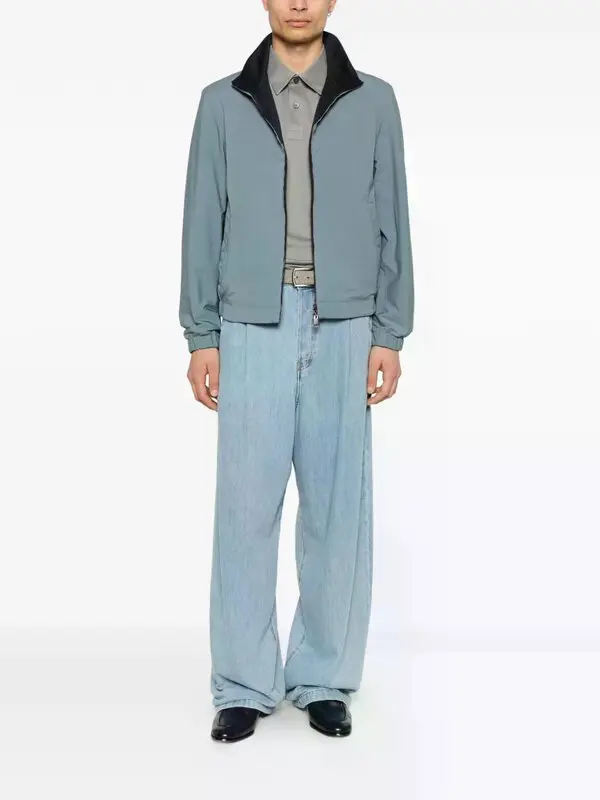 Brioni Zip-front Long-sleeve Jacket - Blue