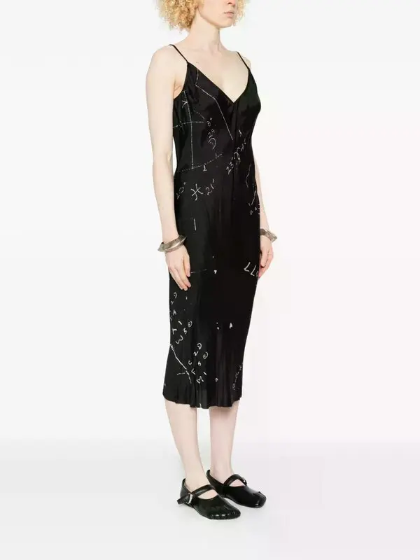 Rick Owens Printed Slip Midi Dress