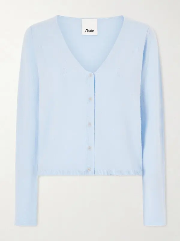 ALLUDE Cashmere V-neck Cardigan