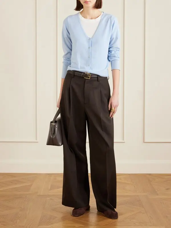 ALLUDE Cashmere V-neck Cardigan