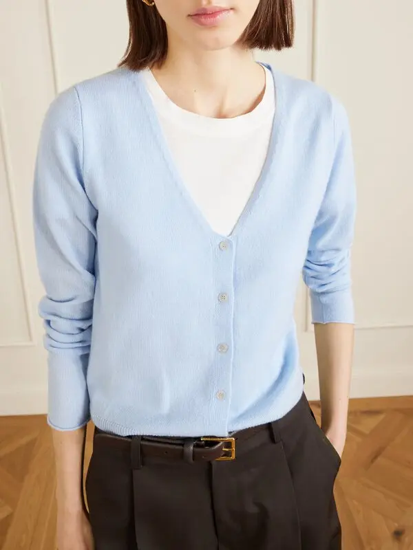 ALLUDE Cashmere V-neck Cardigan