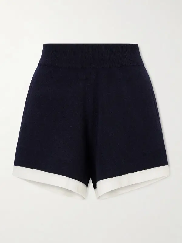 ALLUDE Ribbed Cashmere Shorts