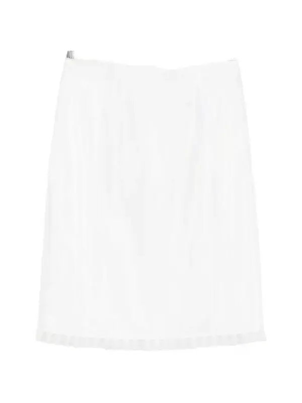DUNST Pleated Midi Skirt - White