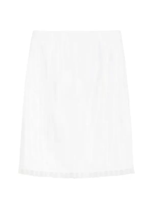 DUNST Pleated Midi Skirt - White