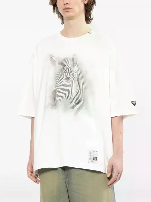 Mihara Yasuhiro Zebra-print T-shirt
