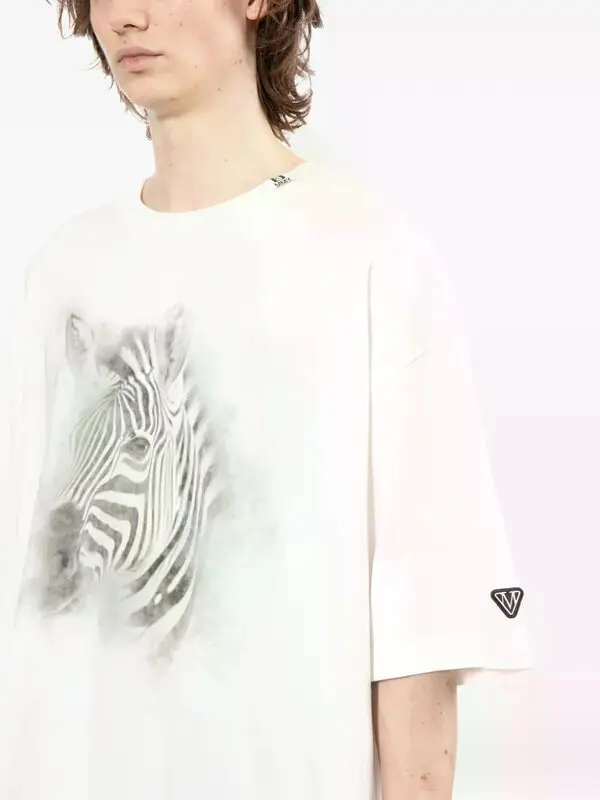 Mihara Yasuhiro Zebra-print T-shirt