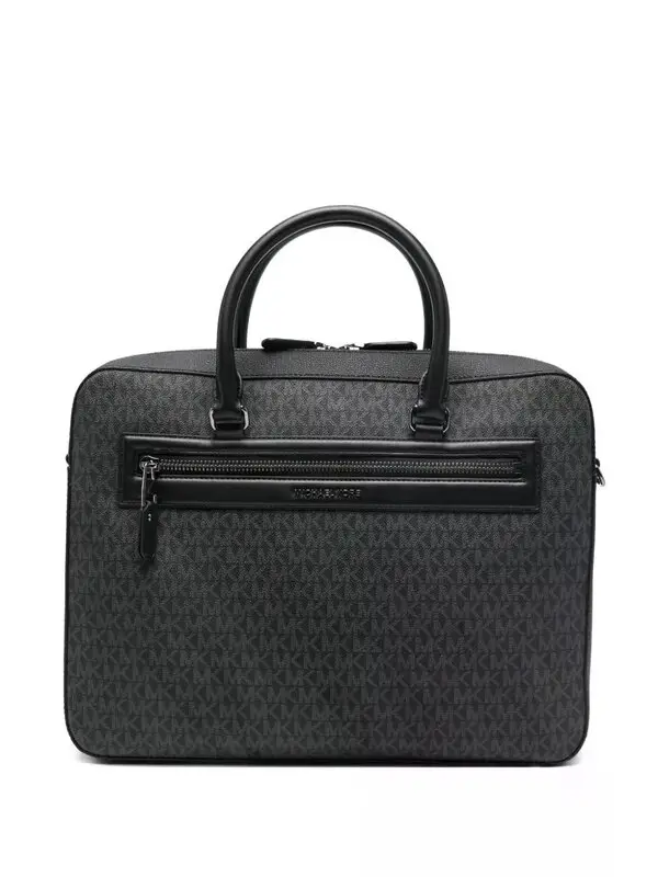 Michael Kors Logo-print Zip Briefcase - Grey
