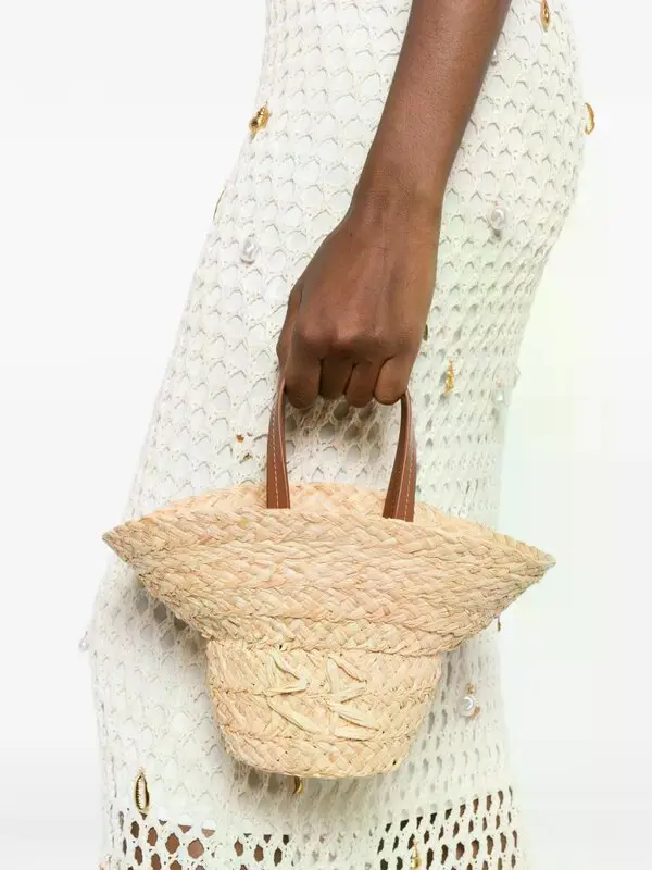 Ruslan Baginskiy Hat-shaped Straw Tote Bag