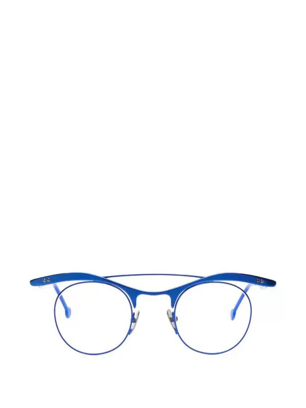 L.A. EYEWORKS Round-frame Glasses - Blue