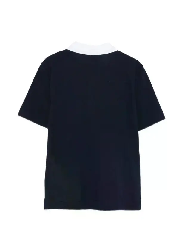 FAY Collared Button Polo Shirt - Blue
