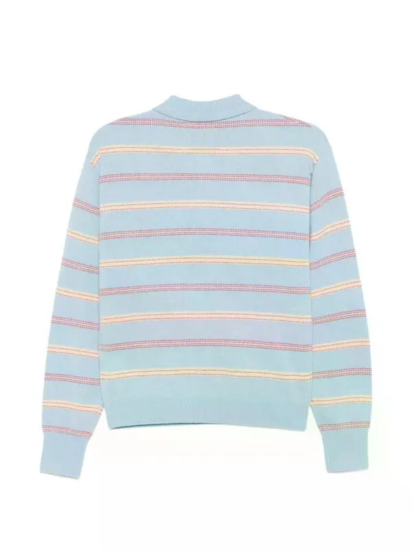 Guest In Residence Collegiate Striped Polo Top