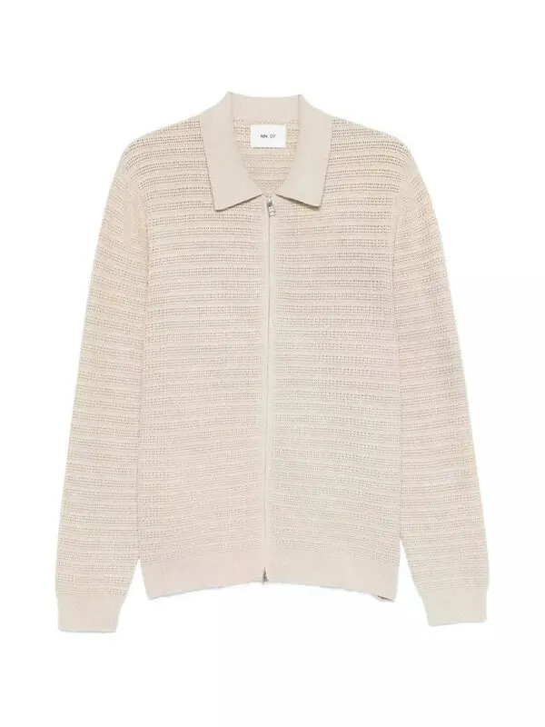 Nn07 Zip-up Cardigan - Neutrals
