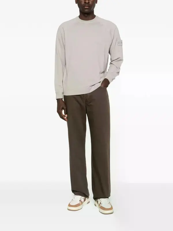 Stone Island Ghost Patch Crewneck Sweatshirt - Grey