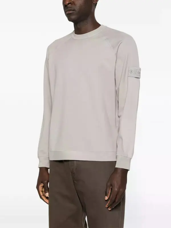 Stone Island Ghost Patch Crewneck Sweatshirt - Grey