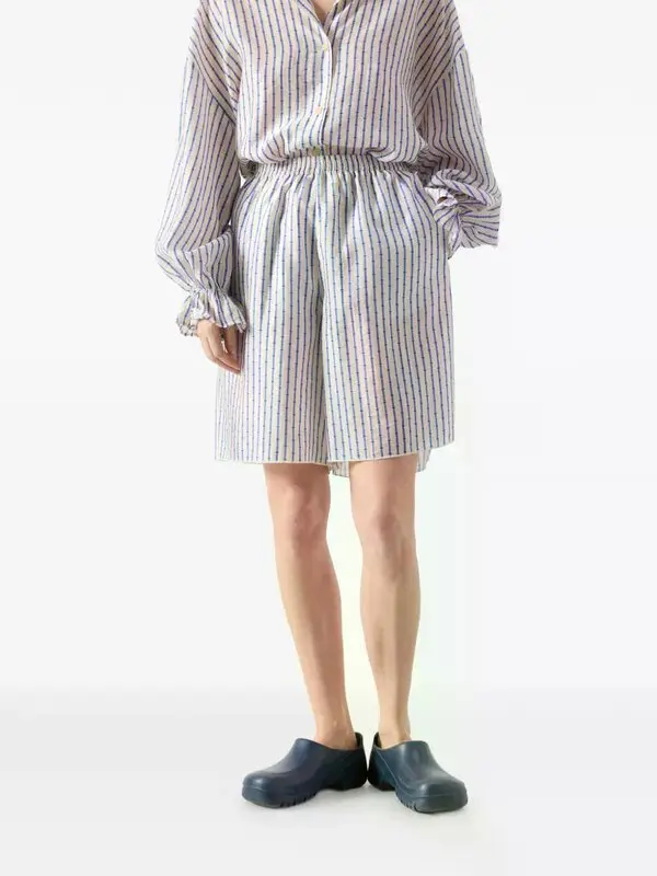 American Vintage Zivow Striped Shorts - Neutrals