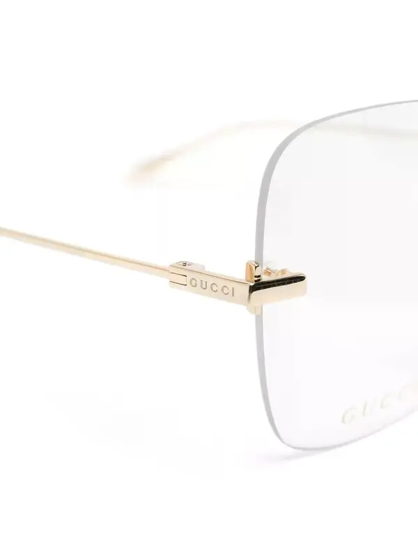 Gucci Oversized Rimless Glasses