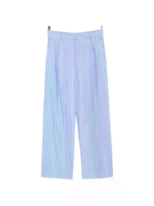 Karl Lagerfeld Striped Pleated Trousers - Blue