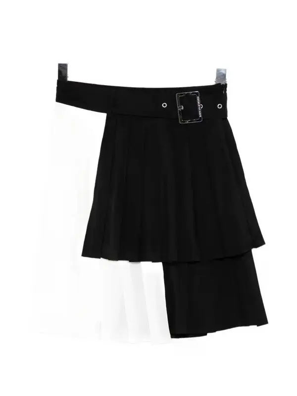 Karl Lagerfeld Asymmetrical Pleated Skirt - Black