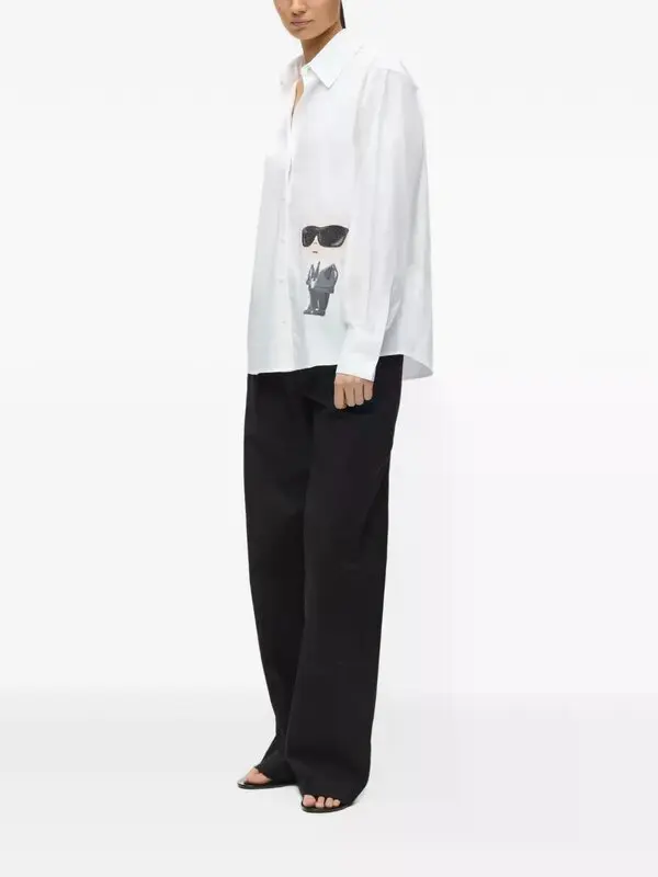 Karl Lagerfeld Ikon Aquarelle Shirt - White