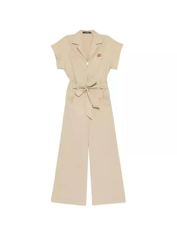 Karl Lagerfeld Shirt-collar Jumpsuit - Neutrals