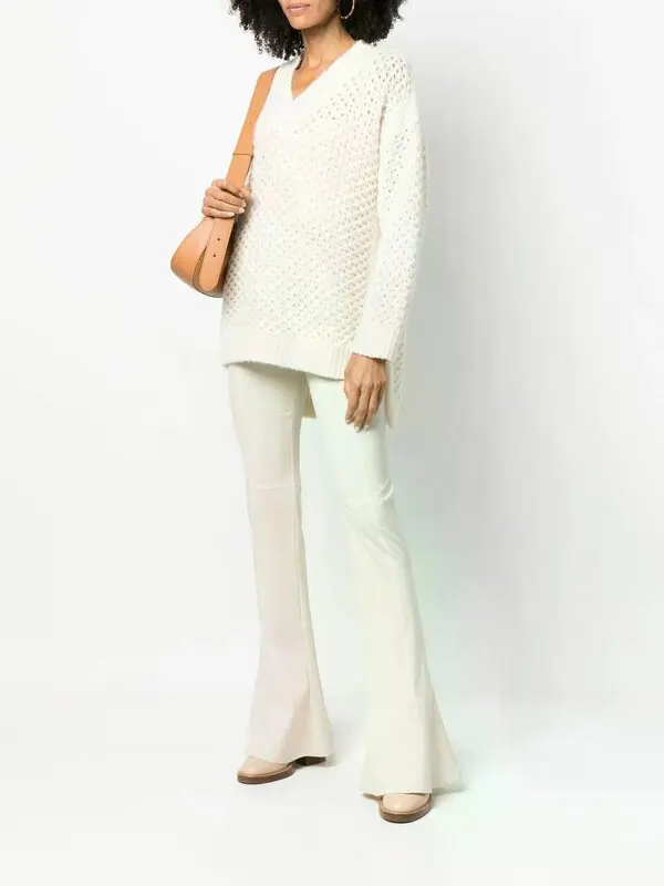 Malo Open-knit V-neck Jumper
