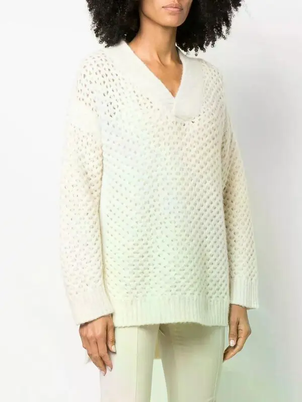 Malo Open-knit V-neck Jumper