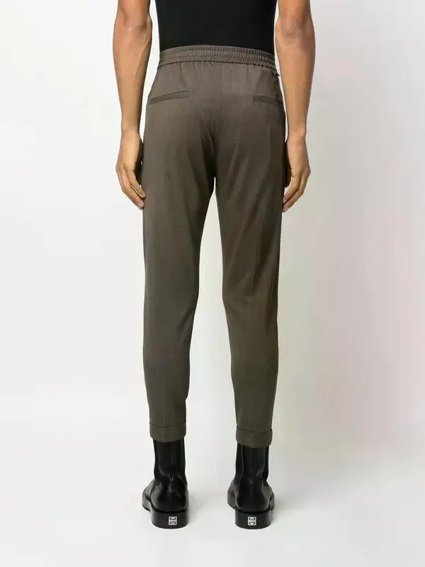 LOW BRAND Straight-leg Wool-blend Trousers - Brown