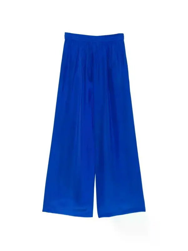 P.a.r.o.s.h Saxon Drawstring Palazzo Pants - Blue