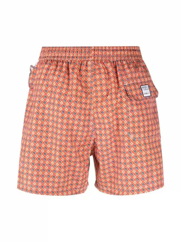 Fedeli Graphic-print Swimshorts